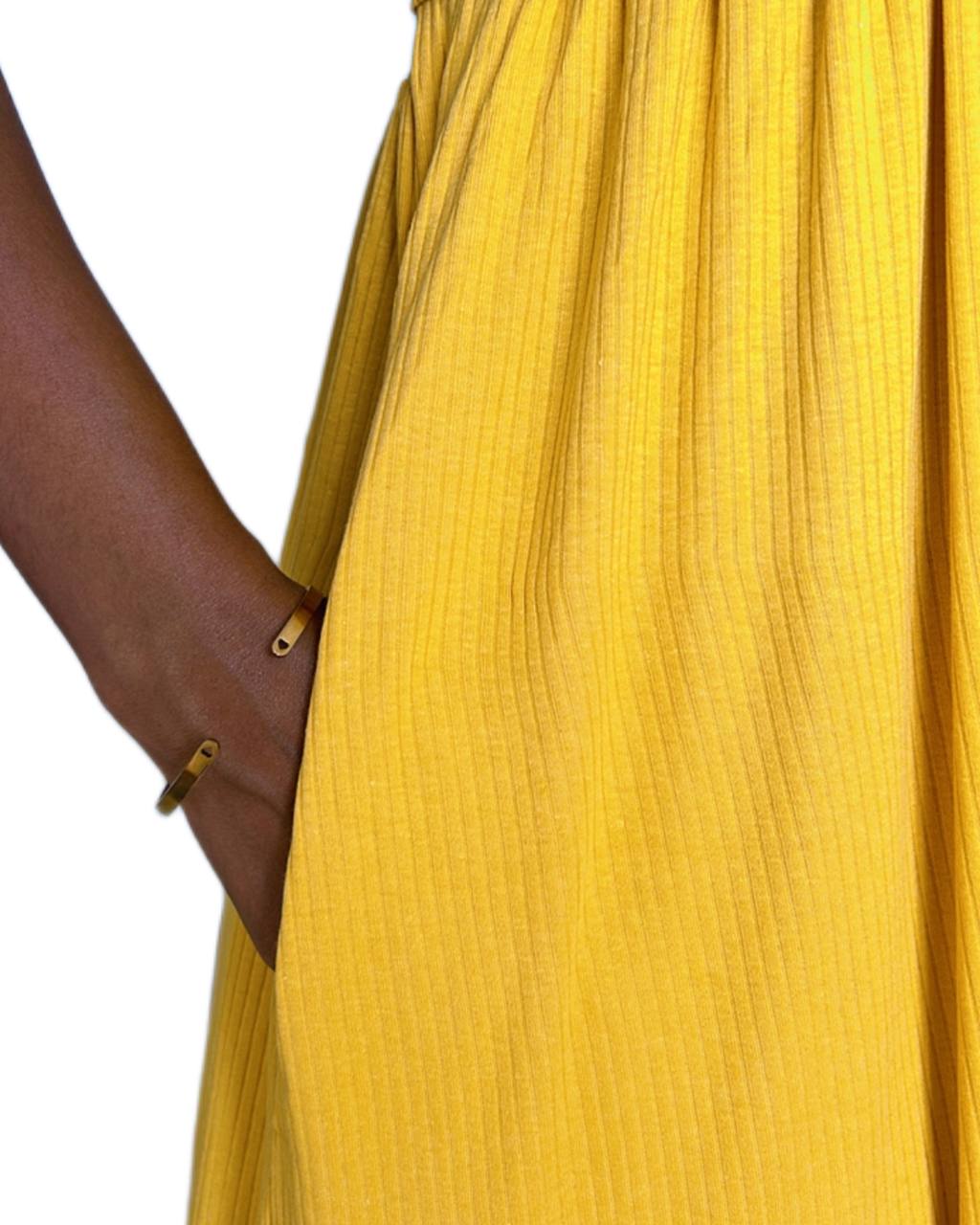 Maternity Dress – CSK YELLOW – gunoscouture